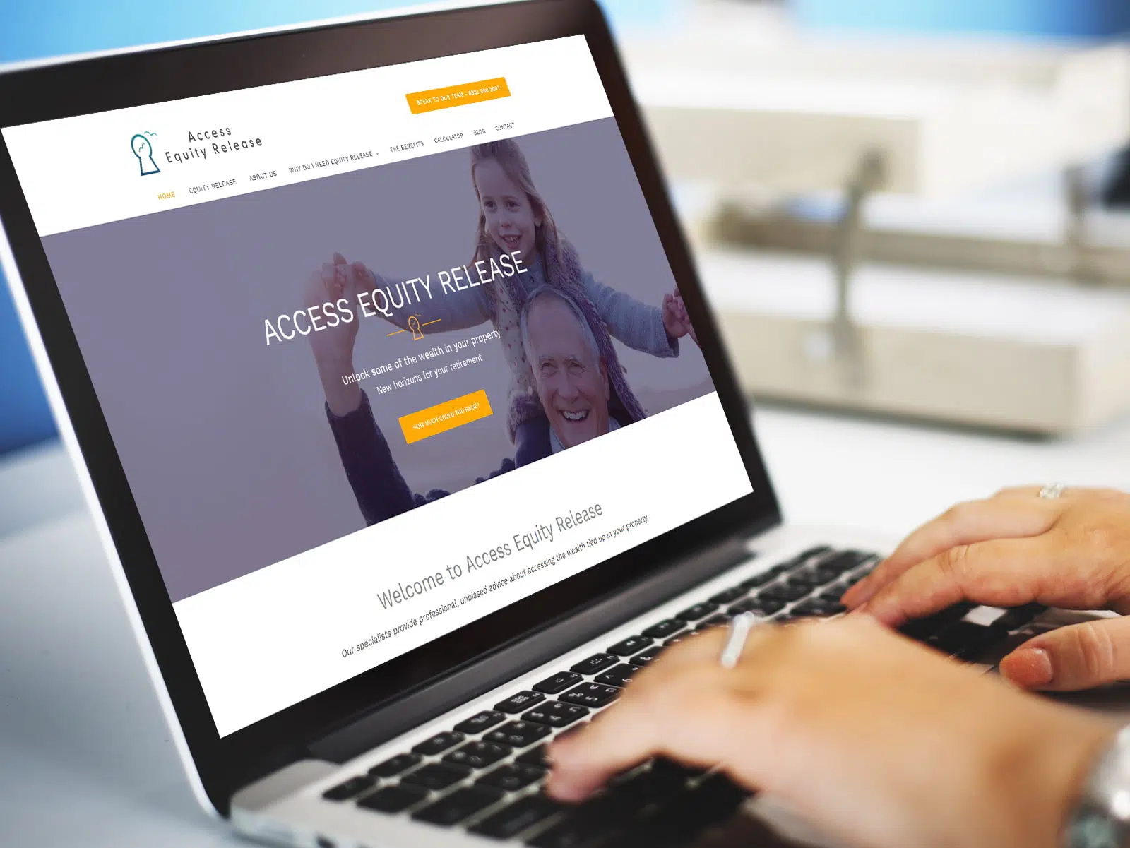 Access Equity Release - WordPress website built by JJ Solutions